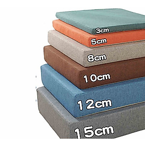 BOMATY Custom Bench Cushion,Indoor Sofa Couch Cushion Bay Window Seat Cushion Bench Pad,Durable Rectangle Cushion with Ties,Foam Pad with Non-Slip Mat