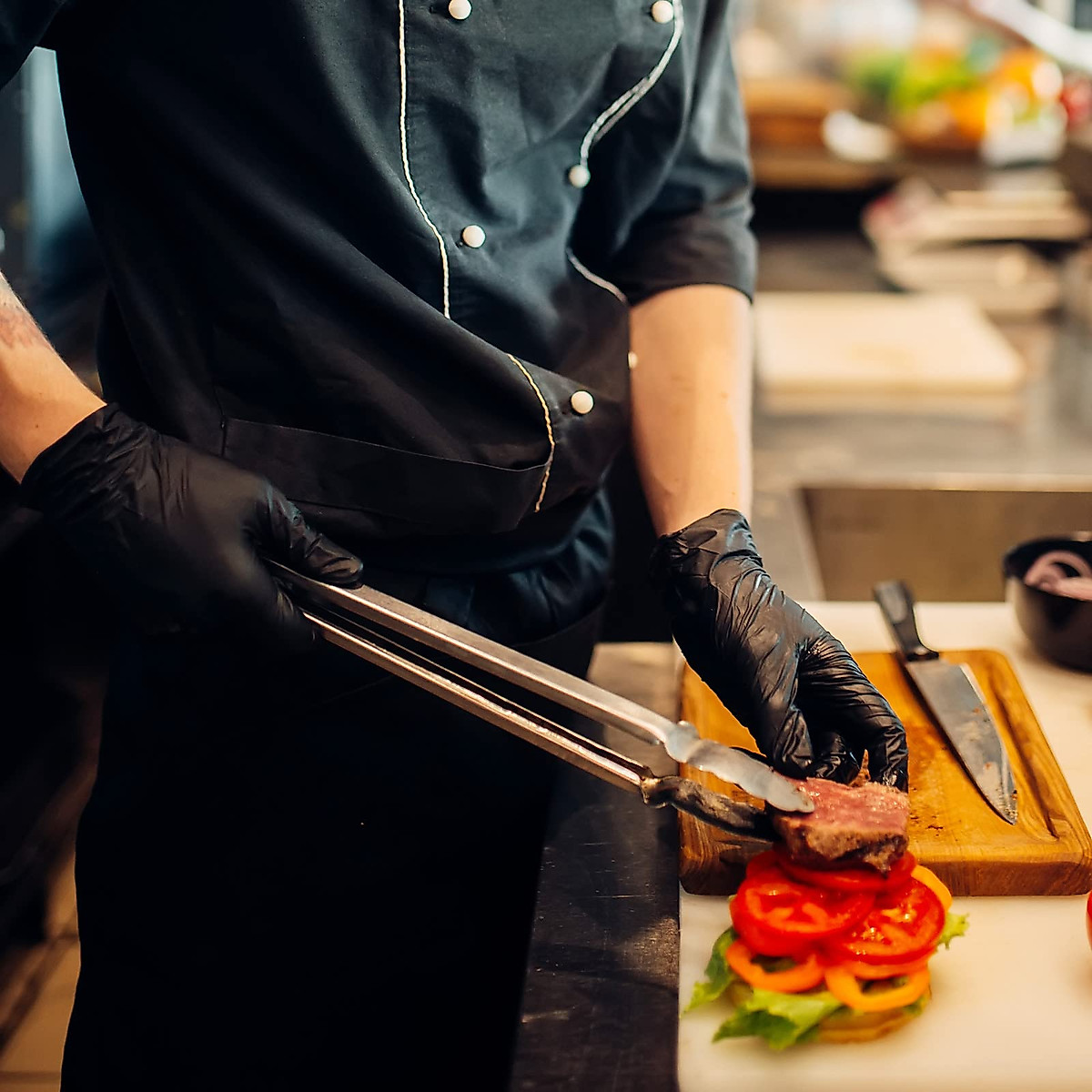 Schneider Black Vinyl Exam Gloves, 4mil, Disposable Gloves Latex-Free, Plastic Gloves for Medical, Cooking, Cleaning, and Food Prep, Surgical Gloves, Powder-Free, Non-Sterile, 100-ct Box (Medium)