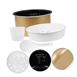 Cabilock Rice Cooker Liner Stainless Steel Cooking Utensils Stainless Steel Container Gbc05 Nonstick Onigiri Maker Pot Inner Pot Replacement Aluminum Alloy Metal Pressure Cooker