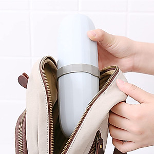 Travel Toothbrush Cup Case, Portable Plastic Toothbrush Holder Case Toothbrush Travel Containers with Cover Toothpaste Storage Box for Travel Business Trip Home Camping School Daily Uses