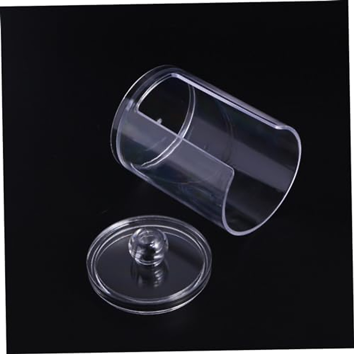 Hoement Cotton Swab Organizer Round Storage Container Pink Pump Bottles Cotton Holder Makeup Brush Holder Round Canister Water Pump Nozzle Replacement Cotton Swab Holder Makeup Containers