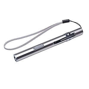ULTECHNOVO LED Pen Light Pocket Flashlight LED Flashlight Handheld Flashlight Hiking Flashlight Camping Flashlight USB Charging Flashlight Penlights for Nurses Medical Pen Light Silver