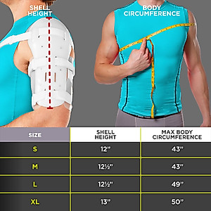 BraceAbility Sarmiento Brace - Humeral Shaft Fracture Splint Cast for Broken Upper Arm, Shoulder, Bicep and Humerus Bone with Stockinette Support (Small)