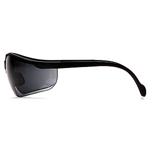 (12 Pair) Pyramex Venture II Glasses Black Frame/Gray Anti-Fog Lens (SB1820ST)