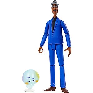Mattel Pixar Disney Soul Joe Gardner Action Figure 8-in Tall Movie Character Toy with 2-in 22 Figure, Highly Posable with Authentic Look, Gift Fans & Collectors