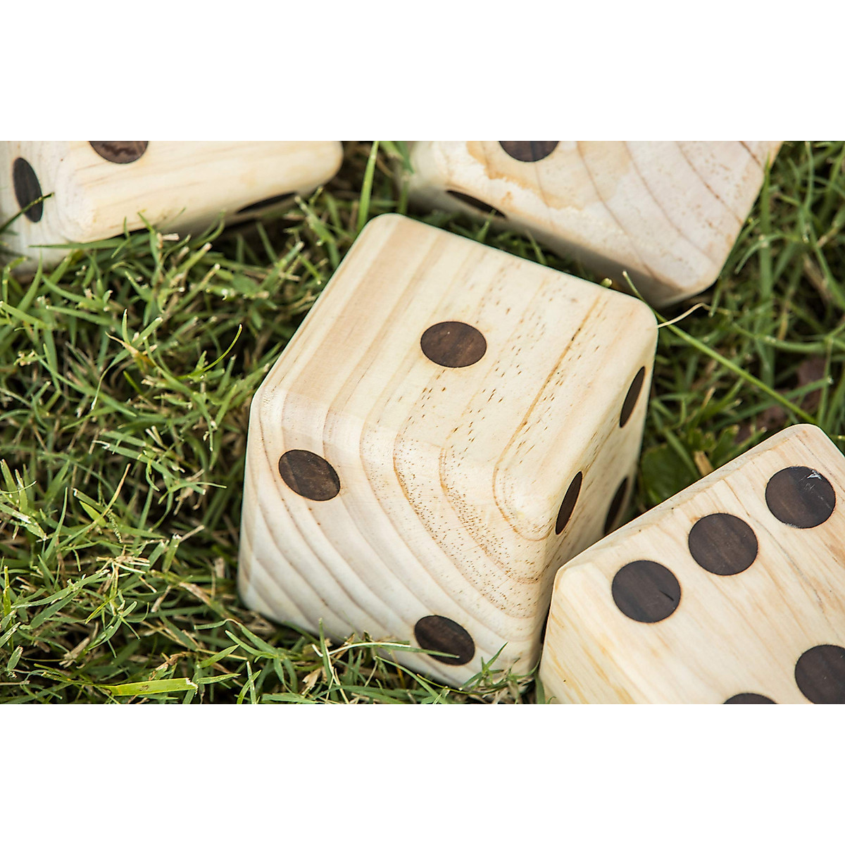 Triumph Sports 35-7335-2 Giant Wooden Lawn Dice Set, Brown, One Size