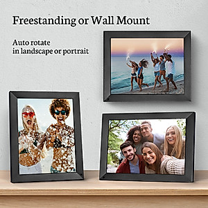 BSIMB 15 Inch Large Digital Picture Frame, WiFi Digital Photo Frame Touch Screen with 16GB Storage, Auto-Rotate, Share Photos and Videos via App Email, Wall Mountable