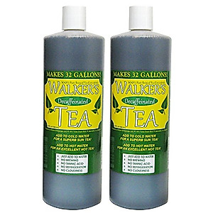 Walkers Liquid Tea Concentrate Without Caffeine- 64 ounces total (pack of 2 - 32 ounce bottles) Makes 64 Gallons