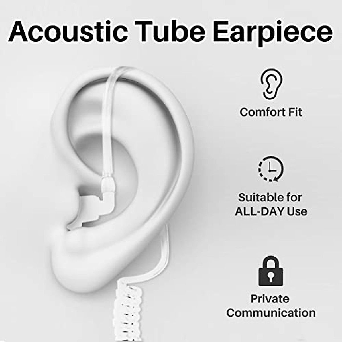 TIDRADIO TD-V2 Walkie Talkies for Adults with Earpiece and 8 Battery 2 Way Radios Walkie Talkies Long Range Hand Free with Flashilght Two Way Radio Rechargeable for Business or Family (4 Pack)