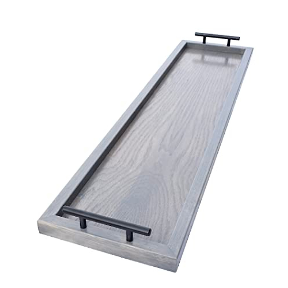 Charcuterie board-Rustic long table tray-farmhouse table trough-farmhouse table decor-tray for decor-farmhouse table tray centerpiece-dining room centerpiece-long wood tray (9" x 40", Walnut stain)