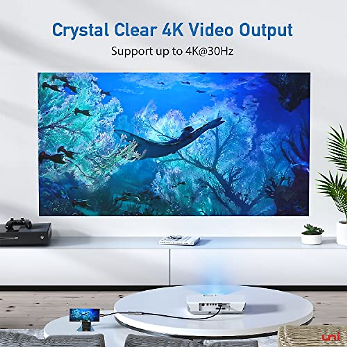 uni USB-C to HDMI Adapter 4K (2-Pack), Aluminum USB Type C (Thunderbolt 3 Compatible) to HDMI Adapter, Compatible with Mac Studio, MacBook Pro/Air, iPad Pro/Air 5, XPS, Surface, S22, and More -Grey