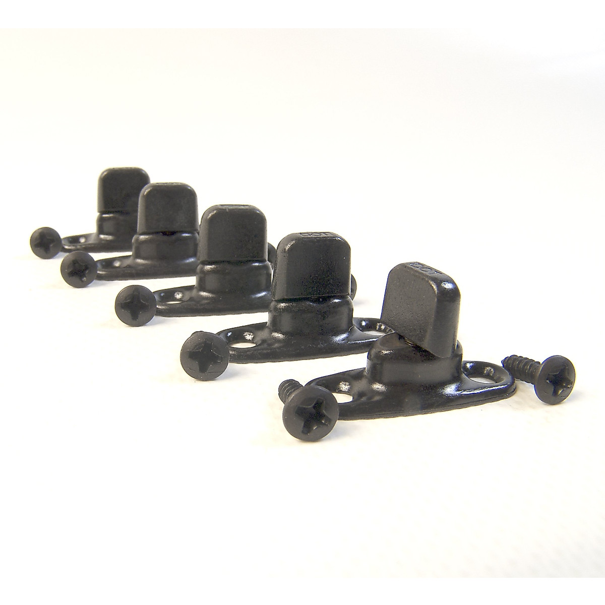 Common Sense Fasteners, Turn Button w/ #6 1/2" Inch Mounting Screws, Black Oxide, (Government Black) 5 Piece