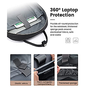LOVEVOOK Laptop Backpack for Women, 15.6 Inch Computer Backpack for Teacher Nurse with Water Resistant, Lightweight Travel Work Backpack with USB Charging Port, Quilted Commuter Backpack purse, Black