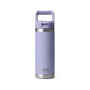 YETI Rambler 18 oz Bottle, Vacuum Insulated, Stainless Steel with Straw Cap, Cosmic Lilac