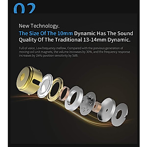 erjigo KZ ZSN Pro Dynamic Hybrid Dual Driver in Ear Earphones Detachable Tangle-Free Cable Musicians in-Ear Earbuds Headphones (Purple with Microphone)