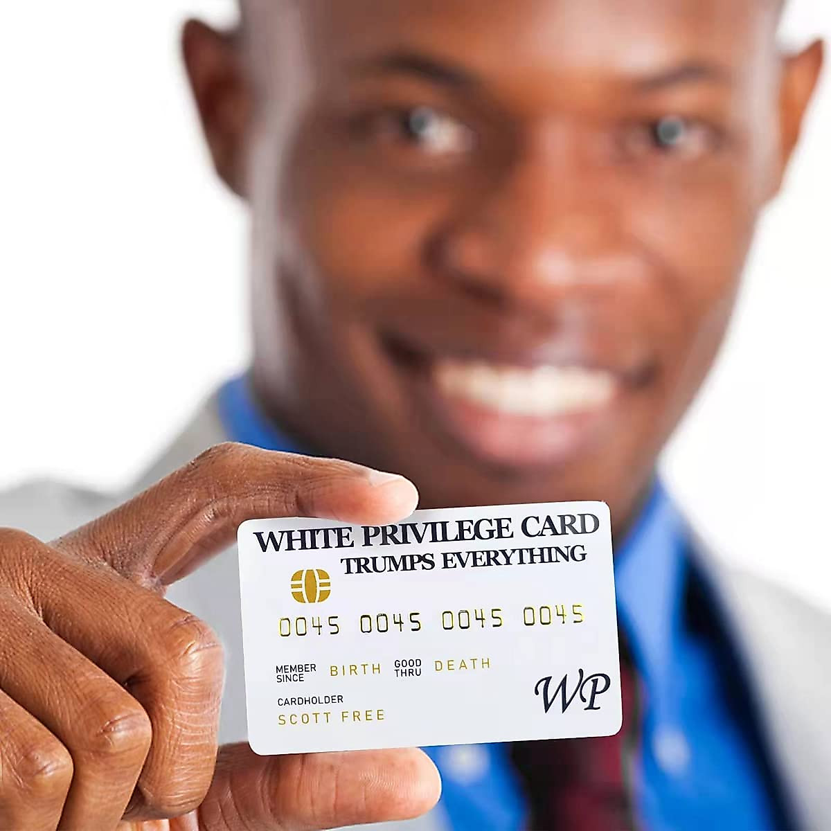 10Pcs White Privilege Cards Trumps Everything Joke Funny Card Inspirational Cards