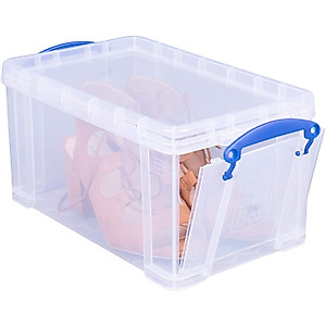Really Useful Plastic Storage Box 8 Litre Open Fronted Box Clear