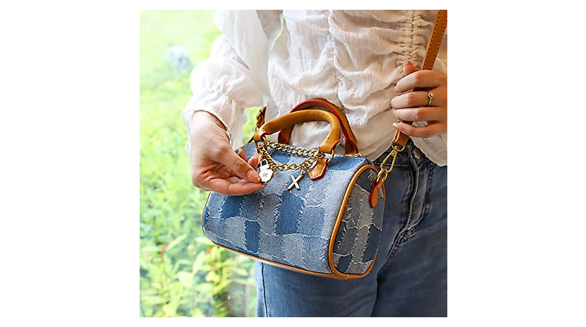 Stylish Mini Denim Purse - Versatile Crossbody & Satchel Bag