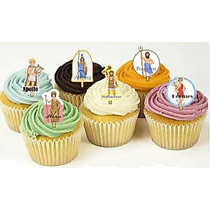 12 Greek Gods Party Cupcake Toppers Food picks
