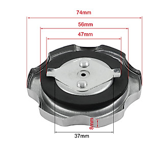 FLYPIG 17620-ZH7-013 17620-ZH7-023 New Motor Chrome Gas Cap Fuel Tank Cap for Honda 4HP - 13HP Engine Compatible GX120 GX160 GX200 GX240 GX270 GX340 GX390