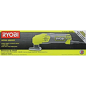 Ryobi DS1200 .4 Amp 13,000 OBM Corded 2-7/8" Detail Sander w/ Triangular Head and 5 Sanding Pads