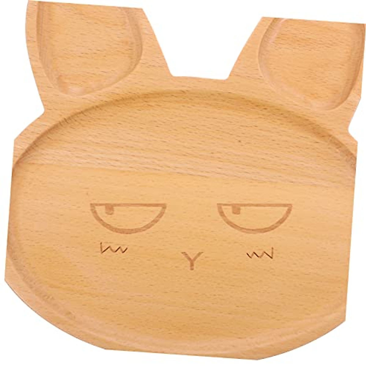 2pcs Bamboo Family Snack Condiments Decorative Adorable Animal Desktop Holidays Sauce Dish Restaurant Easter Fruit Tray Holder Plate Candy Plates Dinners Nuts Wooden Farmhouse