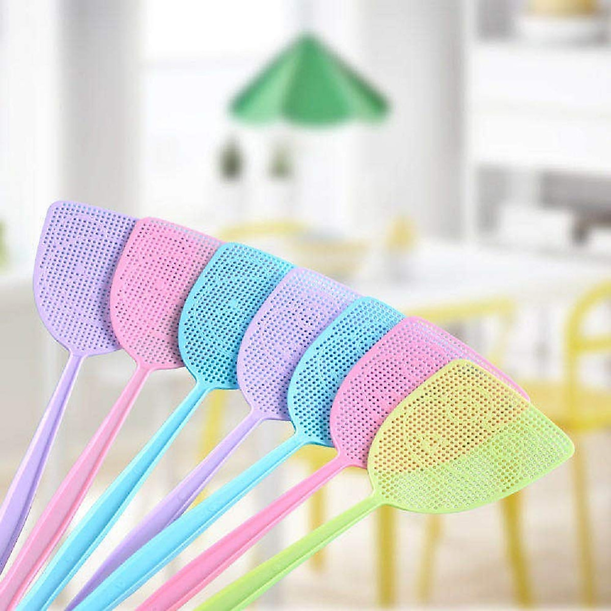 Chelory Heavy Duty Fly Swat Set - 4 Pack Assorted Colors