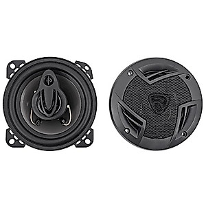 Pair Rockville RV4.3A 4" 3-Way Car Speakers 500 Watts / 70w RMS CEA Rated Total
