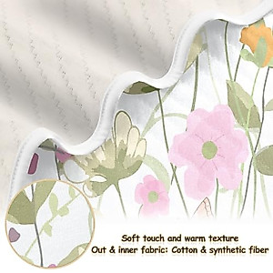 Kigai Flower Bird Baby Blanket for Boys Girls, Swaddle Blankets Soft Cozy Nursery Receiving Blankets Travel Blanket Throw Blankets for Toddler Newborn, 30 x 40 Inch