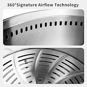 Stainless Smokeless Fire Pit 19.4 Inches Outdoor, Portable Firepit Durable Stainless Steel for Wood Burning, Smokeless Fire Pits with Removable Ash Pan