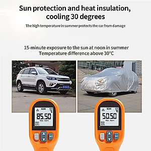 Solar Fully Automatic Car Cover, Sunproof Sun Shade Canopy Universal Movable Carport, uick and Convenient to Protect Your Car, Fit for Sedan, SUV, MPV,Gold-SUV