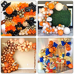 RUBFAC Orange Balloons Latex Party Balloons, 100pcs 12 Inch Orange Helium Balloons for Party Decoration Like Birthday Party, Baby Shower, Wedding, Gender Reveal, Graduation Party (with Orange Ribbon)