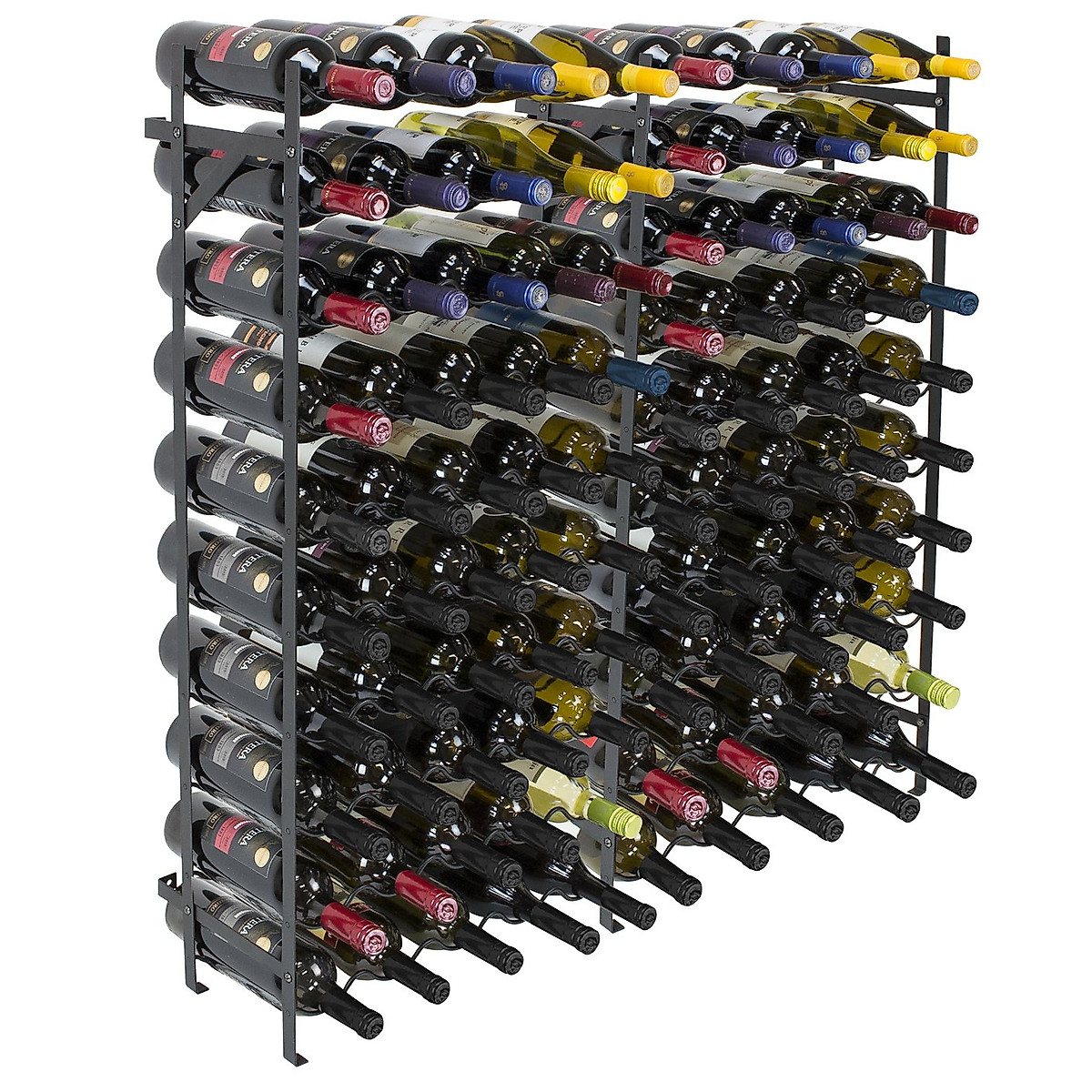 Sorbus Wine Rack Free Standing Floor Stand - Racks Hold 75 Bottles of Your Favorite Wine - Large Capacity Elegant Wine Storage for Any Bar, Wine Cellar, Kitchen, Dining Room, etc (100 Bottles)