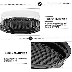 ULTECHNOVO 10pcs Packing Cake Box Disposable Cake Stand Mini Cake Boxes Mini Plastic Containers Plastic Cake Containers Plastic Cakes Box Mini Cheesecake Boxes Plastic Cake Box Gifts Cake Box