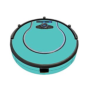 MightySkins Skin Compatible with Shark Ion Robot 750 Vacuum Minimal Coverage - Solid Turquoise | Protective, Durable, and Unique Vinyl wrap Cover | Easy to Apply, Remove | Made in The USA
