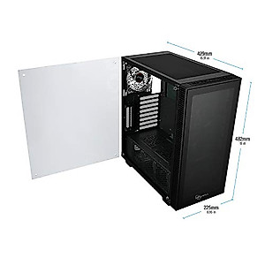 Rosewill ATX Mid Tower Gaming PC Computer Case with Red LED Fans, 360mm AIO Water Cooling Radiator Support, 3 Sided Tempered Glass, Great Cable Management/Airflow - CULLINAN MX-Red