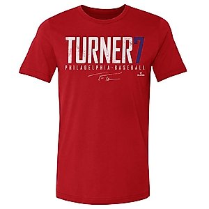 500 LEVEL Trea Turner Shirt (Cotton, Large, Red) - Trea Turner Philadelphia Elite WHT