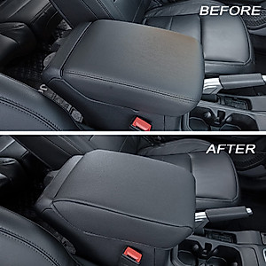 Center Console Armrest Cover Compatible with Jeep Wrangler JL/JLU 2018-2024 2025 and Jeep Gladiator JT Truck 2020 2021 2022 2023 2024 2025, Accessories PU Leather Cushion Protector Pad(Not for JK/JKU)