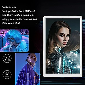 Acogedor 2 in 1 Tablet with Keyboard, 10.1inch Android Tablet Support 4G LTE Cellular, 4+64GB, MT6735 8 Core CPU, 256GB Expansion, 2.4G 5G WiFi Tablet PC (US Plug)