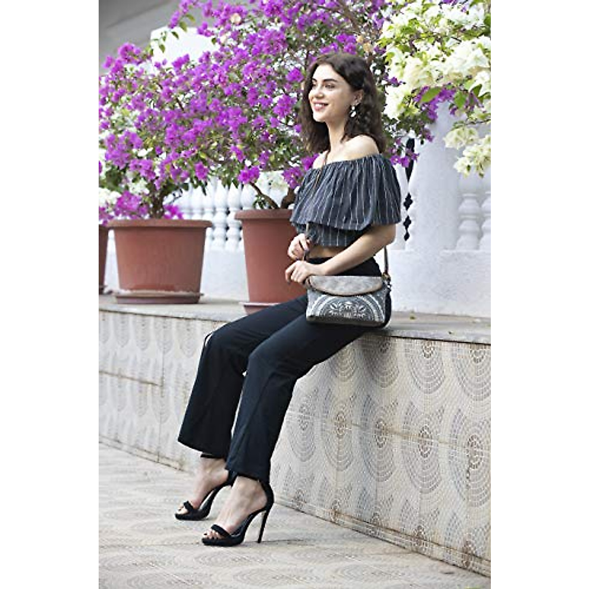 Myra Bag, Ancient Arch Crossbody Bag GRAY MULTI NS