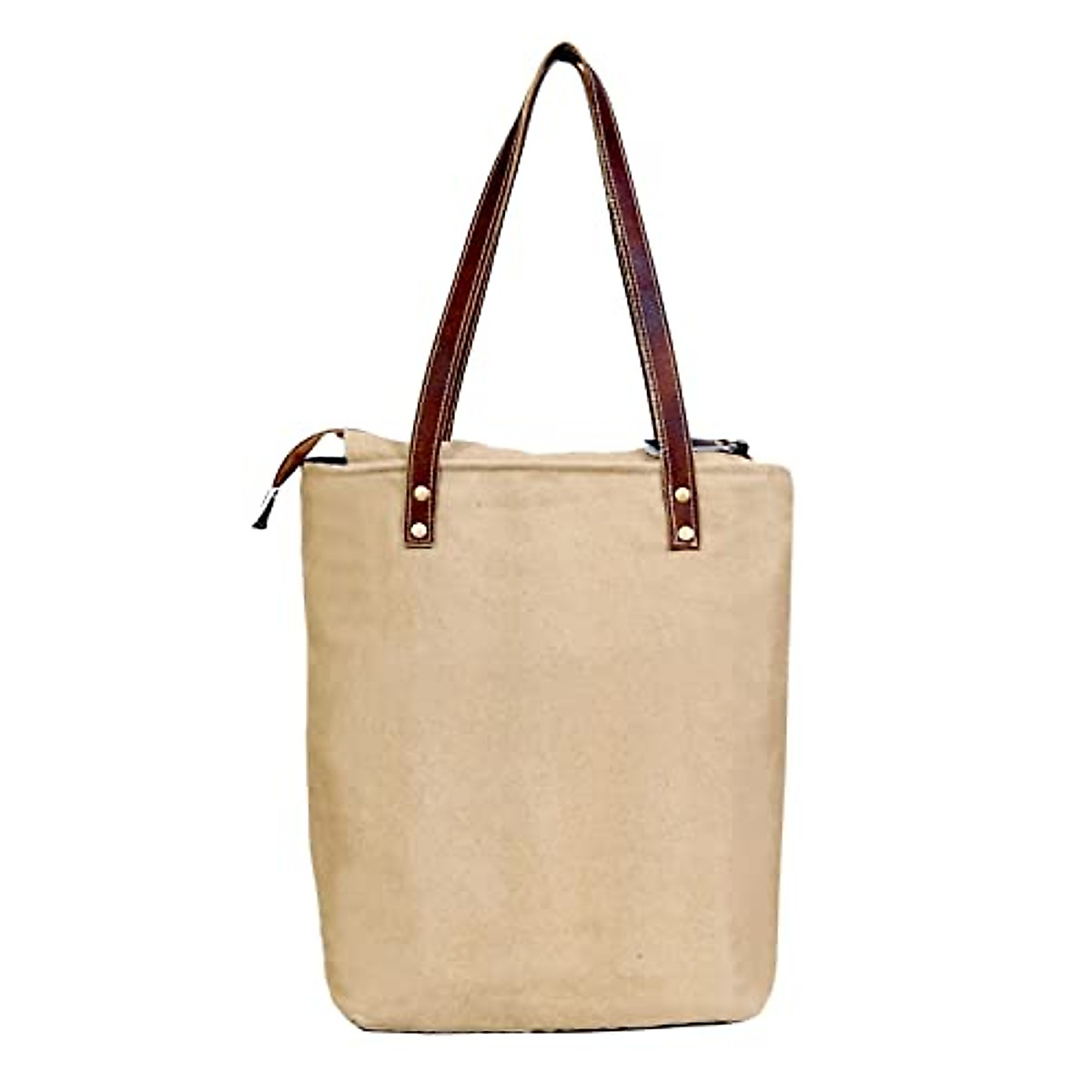 Ruzioon Upcycled Canvas & Cowhide Tote Bag, Upcycled Canvas & Leather Shoulder Bag, Upcycled Canvas Hand Bag for Women’s