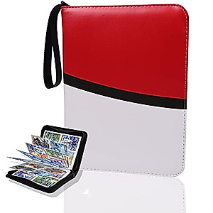 SVJEFY 4-Pocket Card Binder, Trading Card Binder Holder with 60 Removable Sleeves that Fits 480 Cards, Card Binder Collect Holder Album, Carrying Case Binder Album