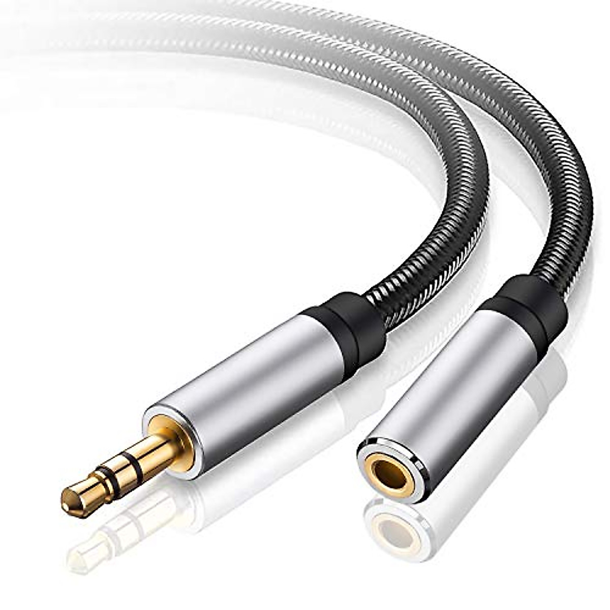 Jelly Tang Audio Extension Cable 25Ft,Audio Auxiliary Stereo Extension Audio Cable 3.5mm Stereo Jack Male to Female, Stereo Jack Cord for Phones, Headphones, Speakers, Tablets, PCs and More(25Ft/8M)