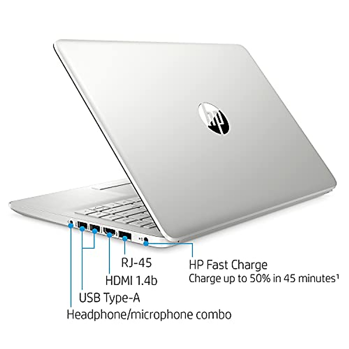 HP Pavilion 14 Laptop, HD Display, AMD Ryzen 3 3250U (Beats i7-7560U), 16GB RAM, 256GB SSD, AMD Radeon Vega 3 Graphics, Webcam, Wi-Fi, HDMI, Bluetooth, Windows 10 Home, Natural Silver (Latest Model)