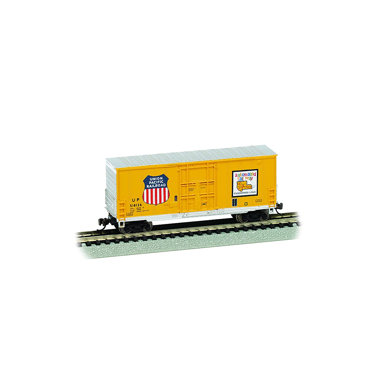 Bachmann Trains - HI-Cube Box CAR - Union Pacific® #518126 - N Scale Silver