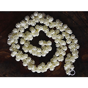 Artificial Jasmine Garland,Jasmine Gajra,Mullapoove mala with Real Jasmine Fragrance, As Used for Hair Accessory for Women and Girls,Length - 90 cm, Cream Color