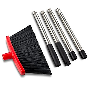 Broom Strongest 80% Heavier Duty - Outdoor Broom Indoor Broom, Angle Broom with Extendable Broomstick for Easy Sweeping - Easy Assembly & Durable, Great Use for Home Kitchen Room Office Lobby Floor