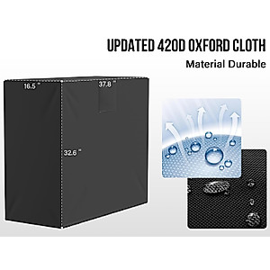 BEWAVE Split Air Conditioner Cover for Outside Compressor Units Waterproof AC Cover with Vent Hole for Outdoor Mini Split System AC Unit Fits up to 37.8 x 16.5 x 32.6 inches