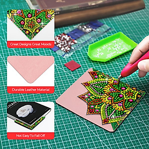8 Pcs Diamond Art Bookmarks Kit for Adult, DIY Diamond Paint Corner Book Makers Set, Small Diamond Art Kits, Paint by Art Crafts Kit Gifts for Women, Easy and Fun