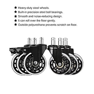 IMMER LIEBEN Rolling Stool with Backrest Low Height Roller Stool with Universal Swivel Caster Wheels for Home Office, Adult, Kids Chair, Garage, Library PU Leather Black